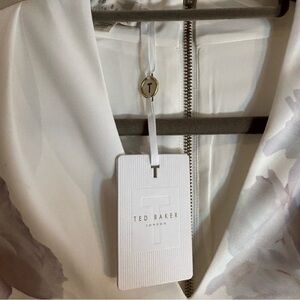 Ted Baker | Dresses | Ted Baker Sz 4 White Pastel Floral Below Knee ...